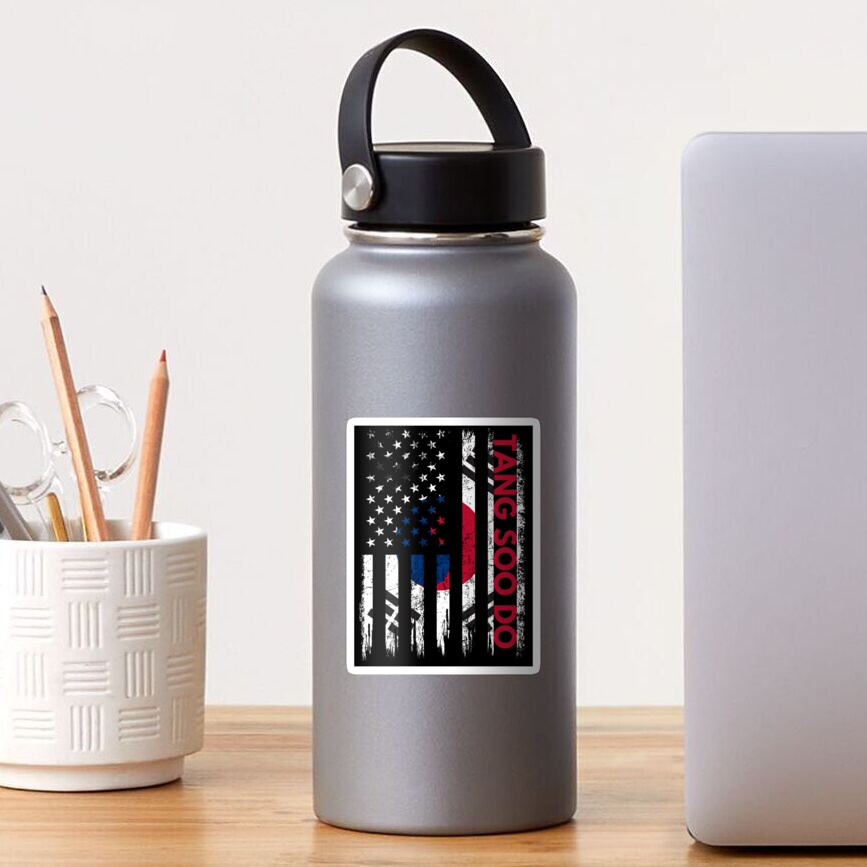 "Tang Soo Do Karate Martial Arts Training Korean Flag" Sticker for Sale ...