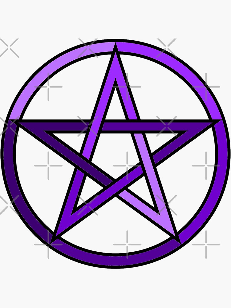 "Purple Pentagram Pentacle " Sticker by WiccaFairy | Redbubble