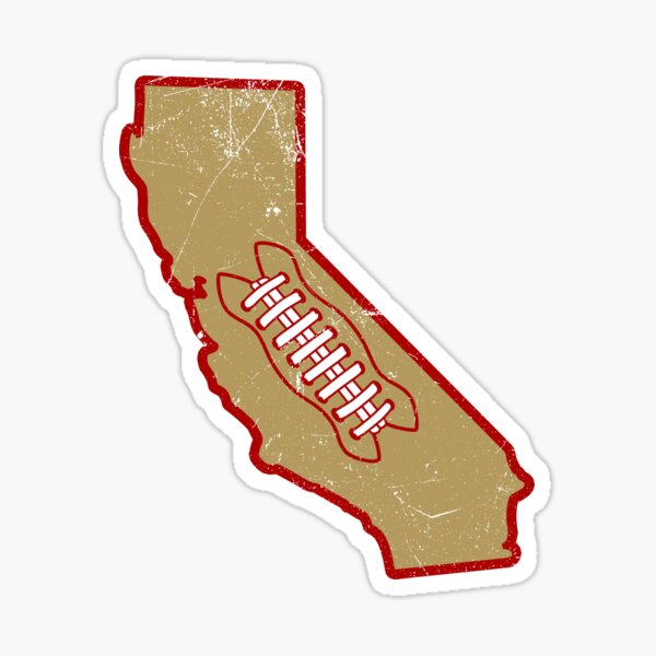 "California Football, Retro - White/Gold" Sticker for Sale by ...