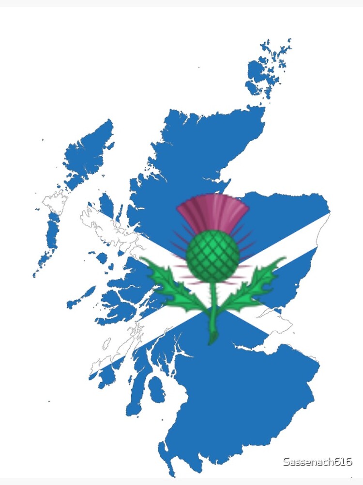 "Scottish thistle & map." Canvas Print for Sale by Sassenach616 | Redbubble