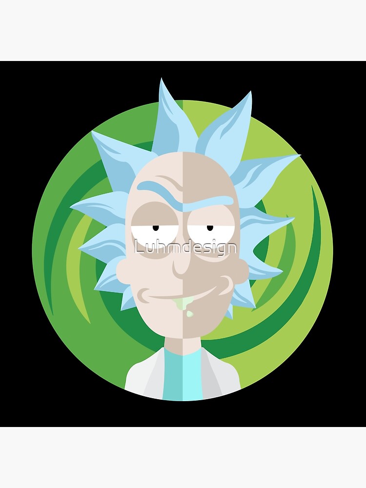 "Rick and Morty - Rick Sanchez face Illustration Sticker" Poster by ...