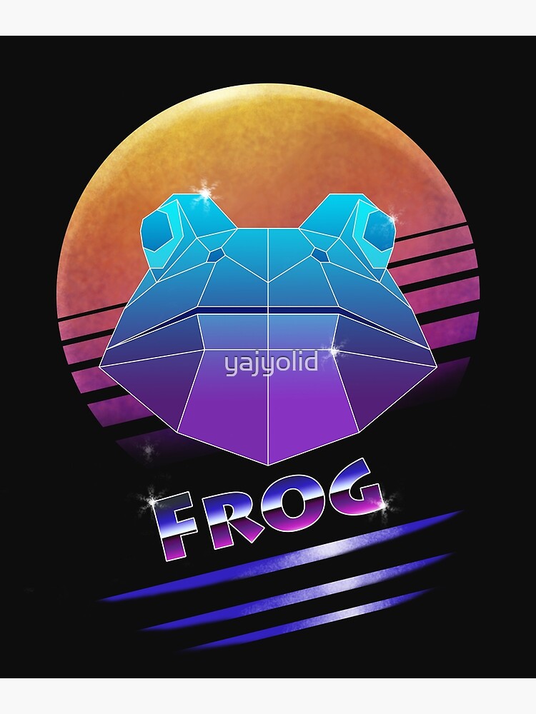 "80s Retro Frog" Poster for Sale by yajyolid | Redbubble