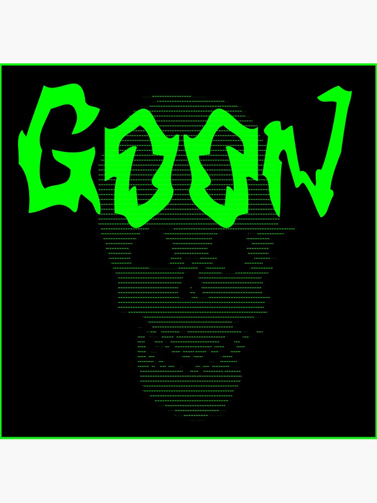 "GOON INC | ASCII SKULL" Sticker for Sale by GOONINC | Redbubble