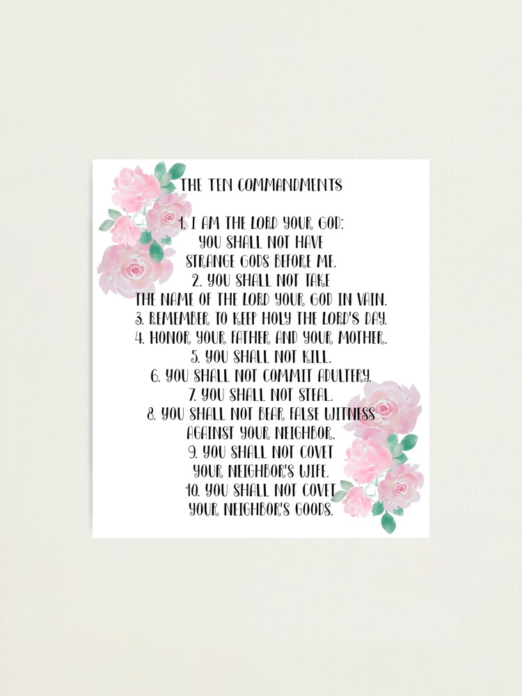 "The Ten Commandments, Watercolour flowers, watercolor flowers ...
