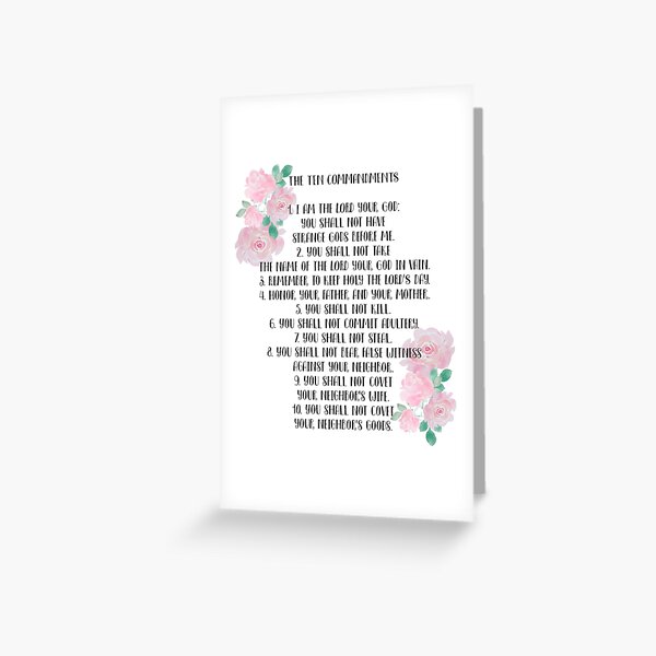 "The Ten Commandments, Watercolour flowers, watercolor flowers ...