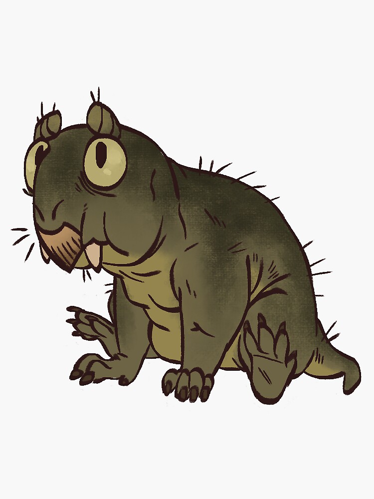 "Cartoon Lystrosaurus" Sticker for Sale by saint-eileen | Redbubble