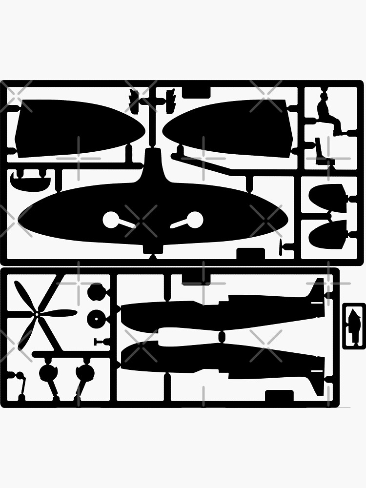 "AIRFIX 1/72 SPITFIRE" Sticker for Sale by MACH5- | Redbubble