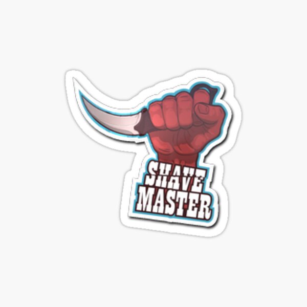 "Shave Master Sticker" Sticker for Sale by iChanka | Redbubble