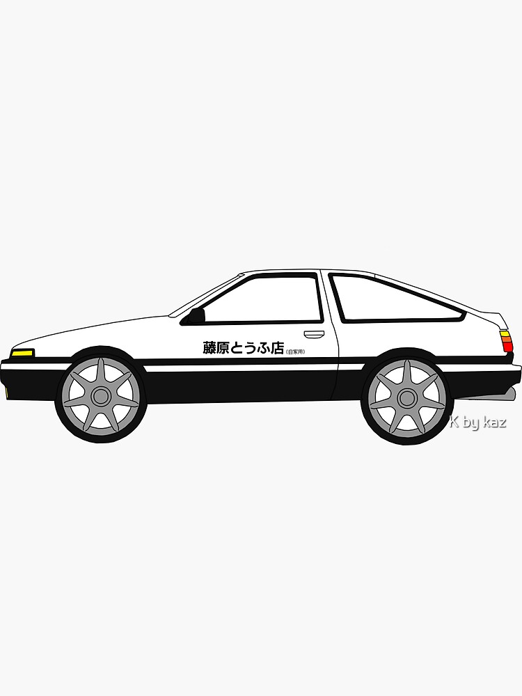 "1970's Toyota AE86 Corolla Initial D Die-Cut Sticker" Sticker by King ...