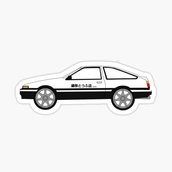 "1970's Toyota AE86 Corolla Initial D Die-Cut Sticker" Sticker by King ...