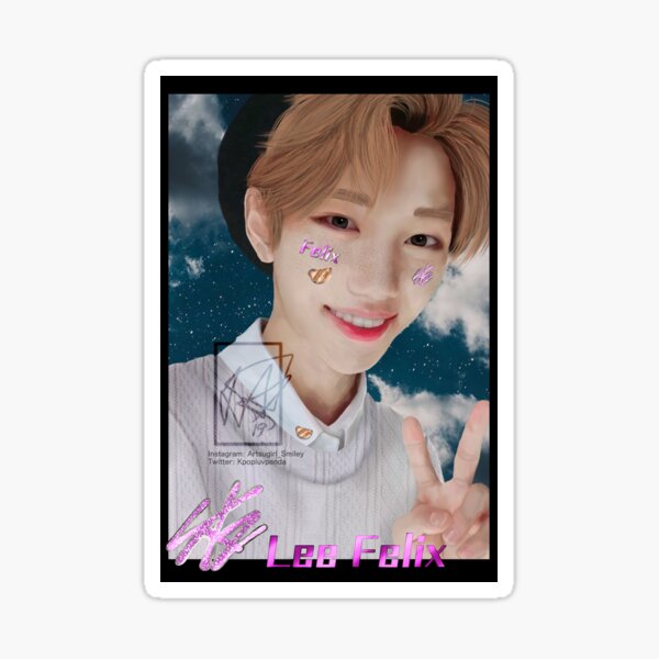 "Stray kids - Felix" Sticker for Sale by ArtsuGirlSmiley | Redbubble