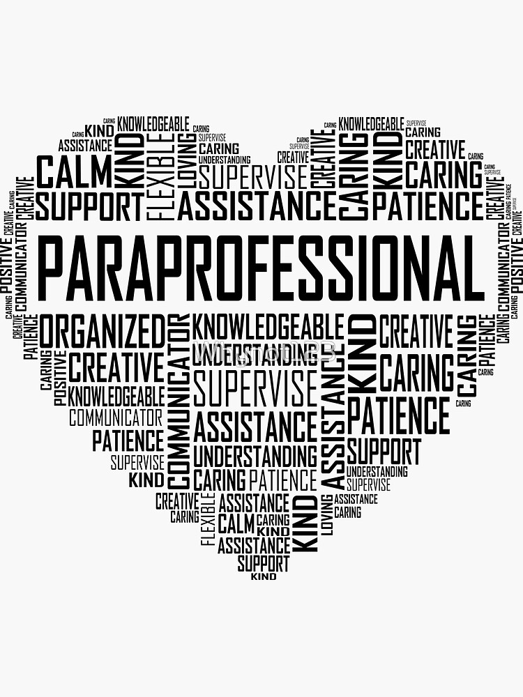 "Paraprofessional Heart" Sticker for Sale by Whynot123 | Redbubble