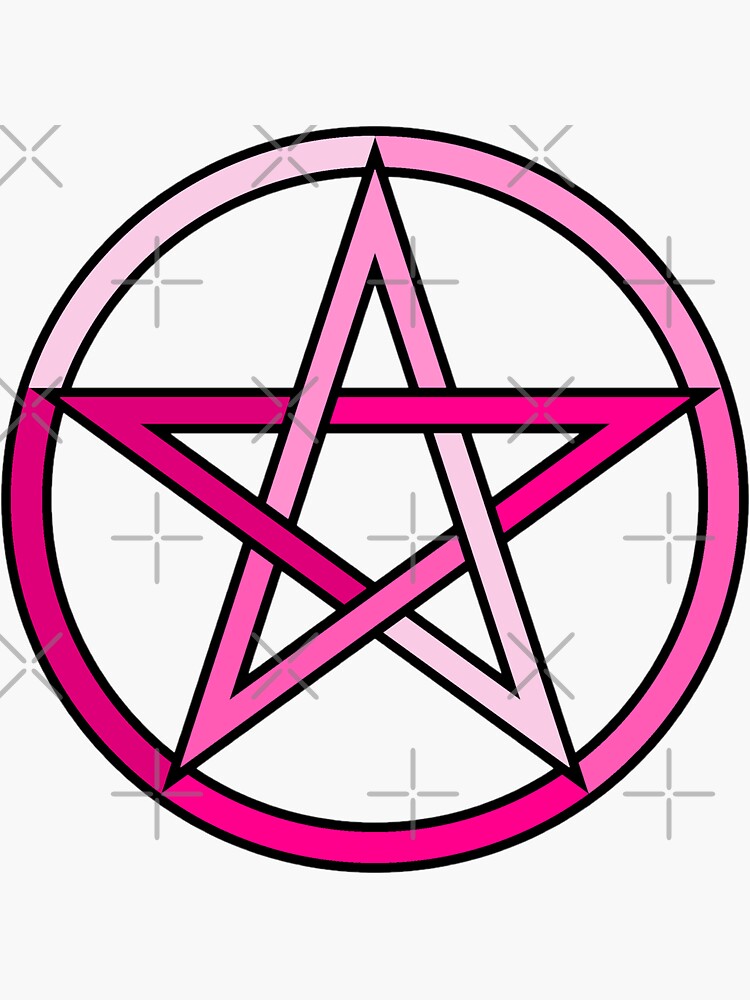 "Pink Pentagram Pentacle" Sticker by WiccaFairy | Redbubble