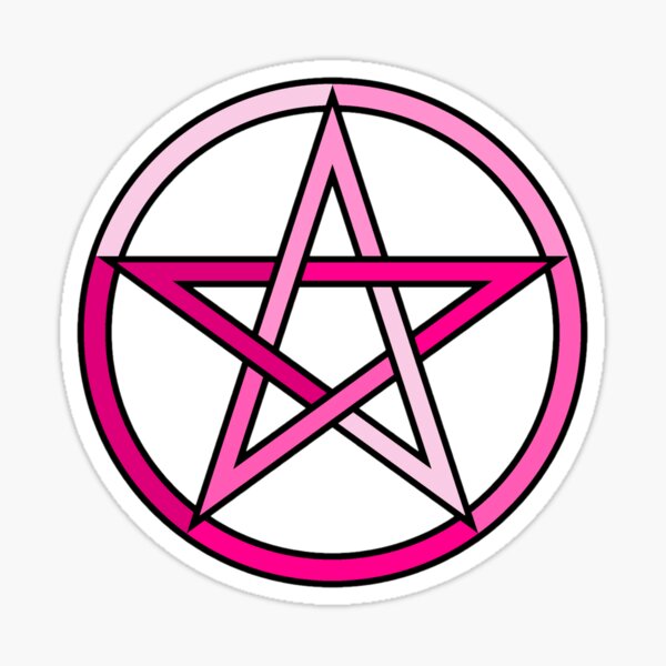 "Pink Pentagram Pentacle" Sticker by WiccaFairy | Redbubble