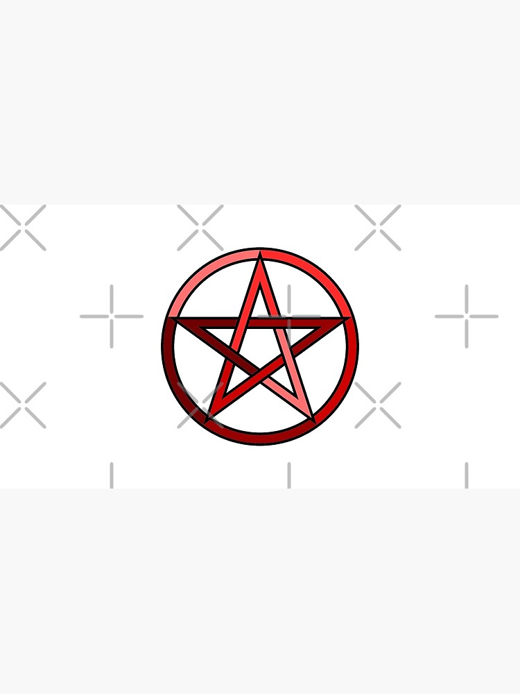"Red Pentagram Pentacle" Poster by WiccaFairy | Redbubble