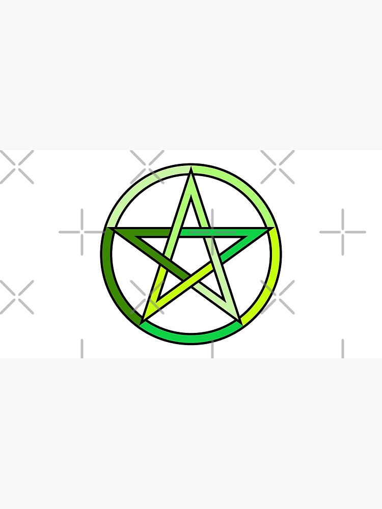 "Green Pentagram Pentacle" Poster for Sale by WiccaFairy | Redbubble