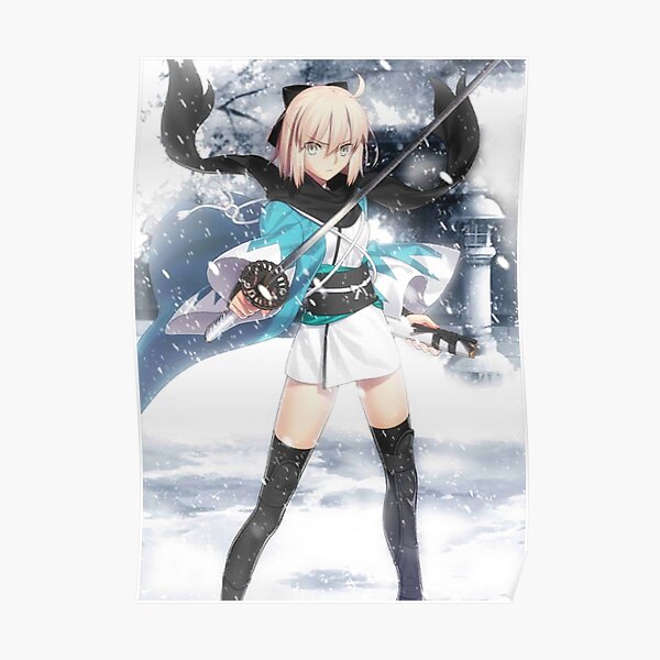 Fate Grand Order Fgo Okita Souji Poster By Wabobabo Redbubble