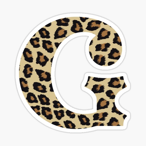 "Letter G Leopard Cheetah Monogram Initial" Sticker for Sale by ...