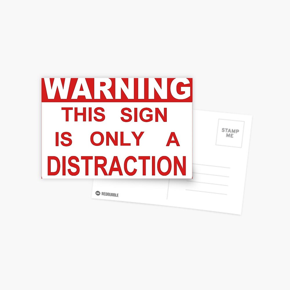 "Funny Warning Distraction Sign" Sticker for Sale by rott515 | Redbubble