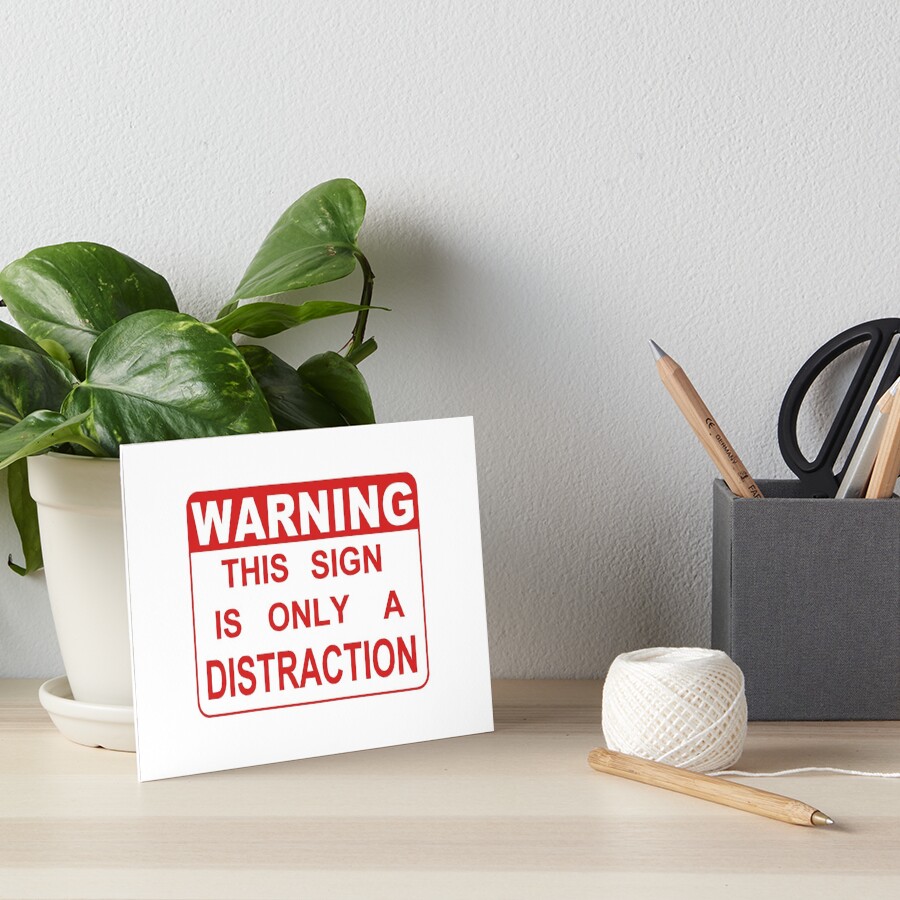 "Funny Warning Distraction Sign" Sticker for Sale by rott515 | Redbubble