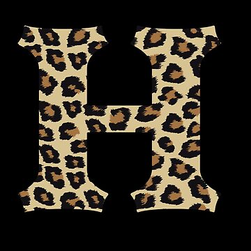 "Letter H Leopard Cheetah Monogram Initial" Sticker for Sale by ...