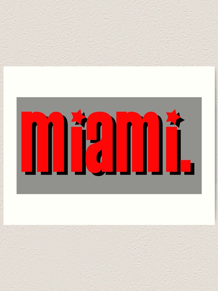 "Miami Star Logo" Art Print for Sale by alexnoellejones | Redbubble