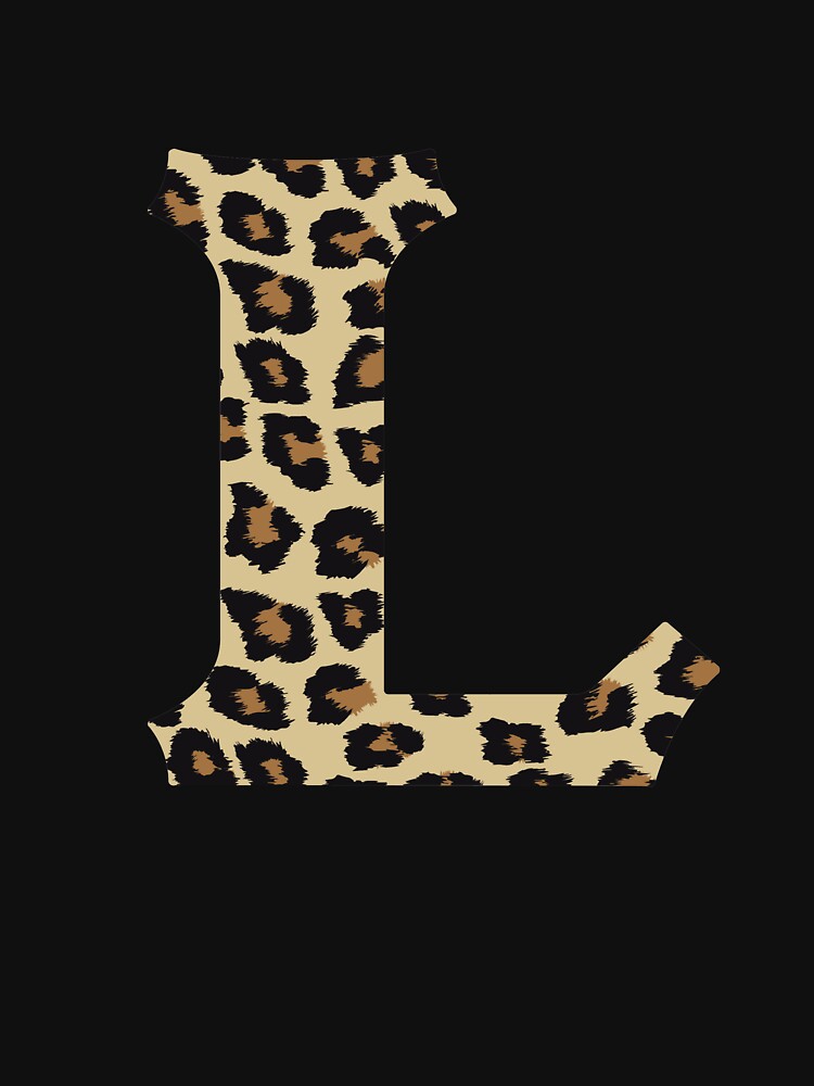 "Letter L Leopard Cheetah Monogram Initial" T-shirt for Sale by ...