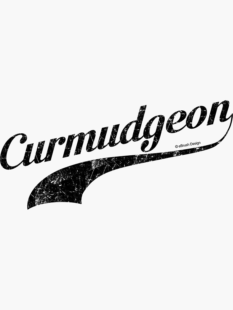 "Curmudgeon" Sticker for Sale by eBrushDesign | Redbubble