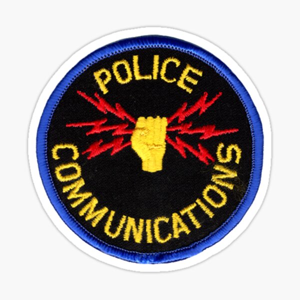 "Police Communications" Sticker by lawrencebaird | Redbubble