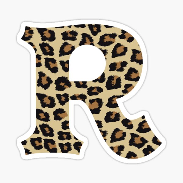 "Letter R Leopard Cheetah Monogram Initial" Sticker for Sale by ...