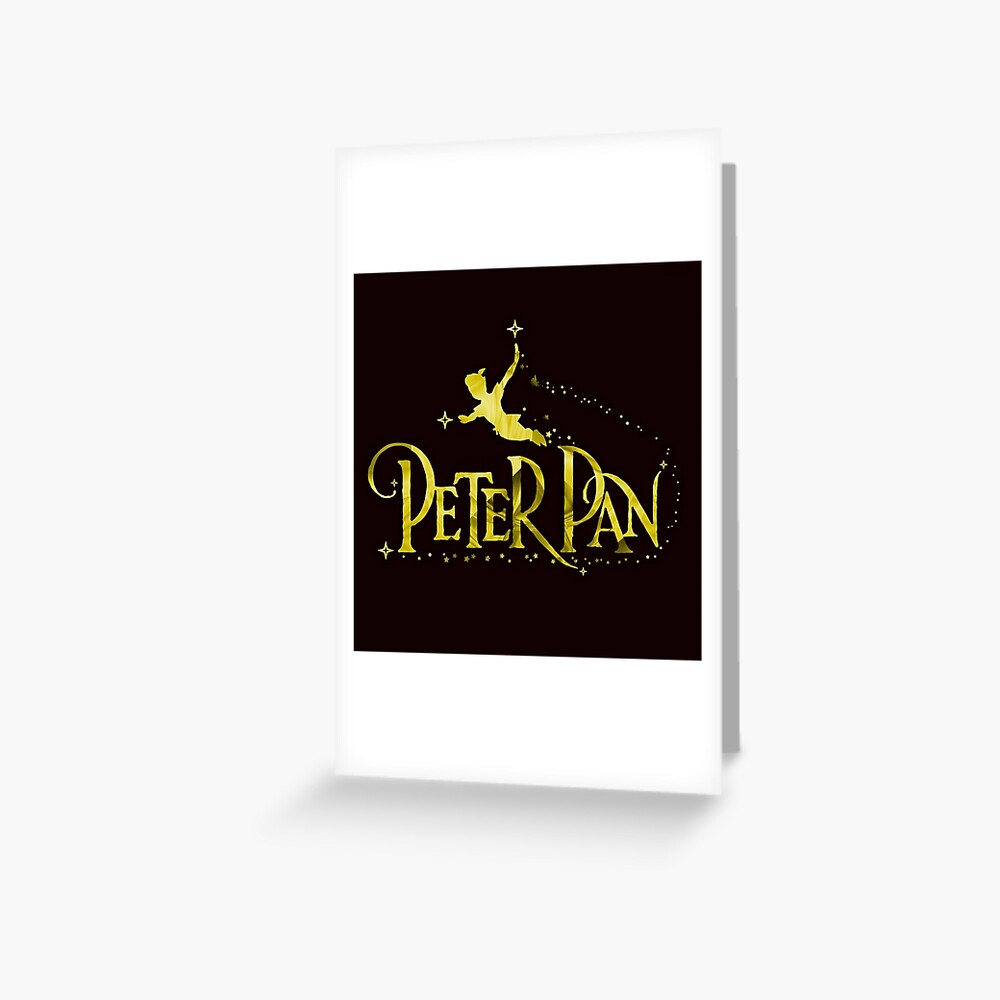"Peter Pan gold logo" Greeting Card by EsthersDesigns | Redbubble