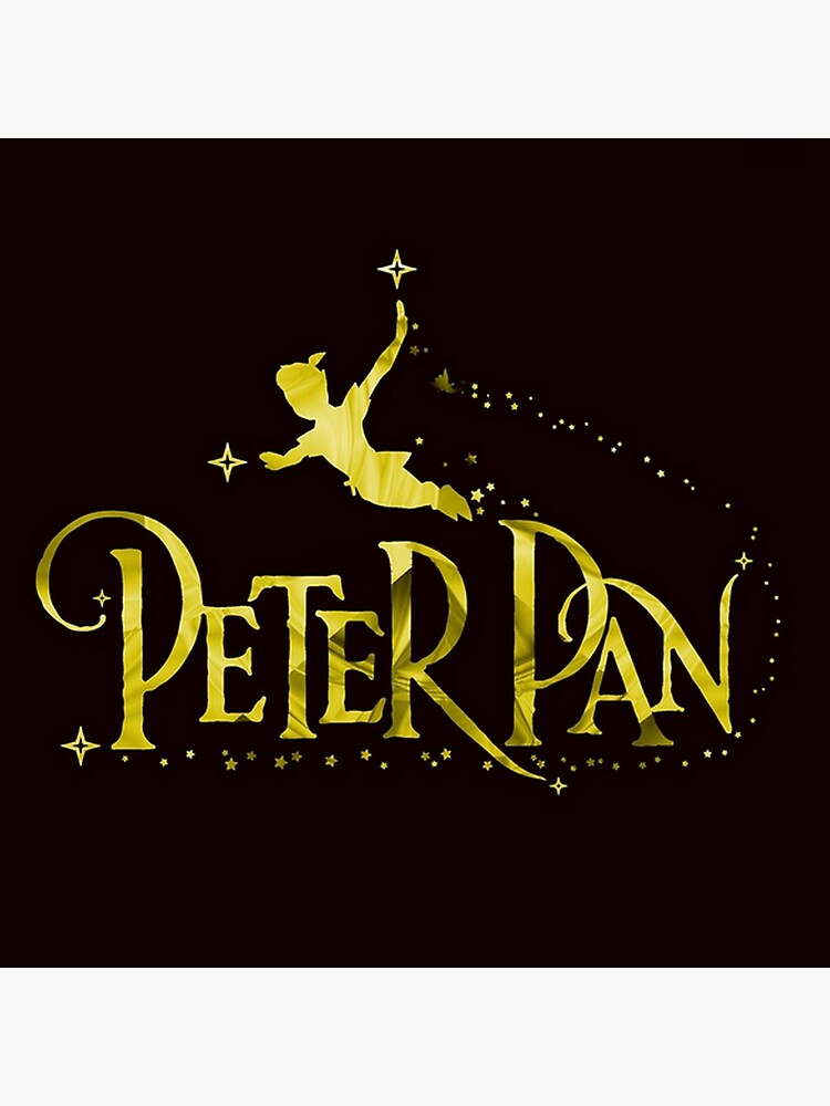 "Peter Pan gold logo" Sticker by EsthersDesigns | Redbubble