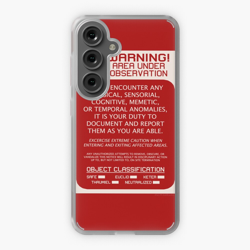 "SCP Foundation Red WARNING Signage - Red Background" Art Print for ...