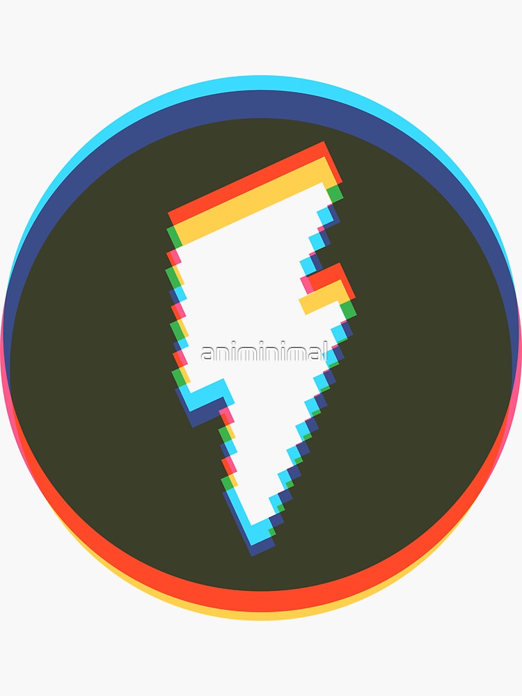 "8-bit Lightning Kaleidoscope " Sticker for Sale by animinimal | Redbubble