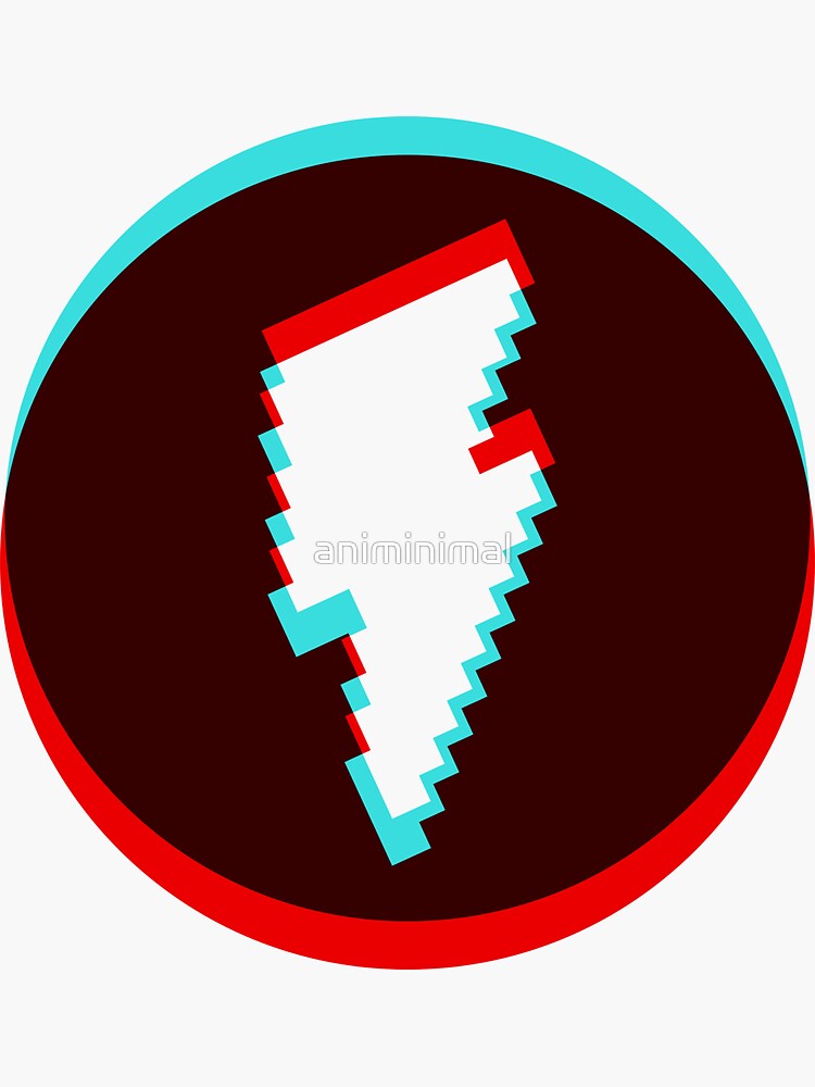 "8-bit Lightning 3D" Sticker by animinimal | Redbubble