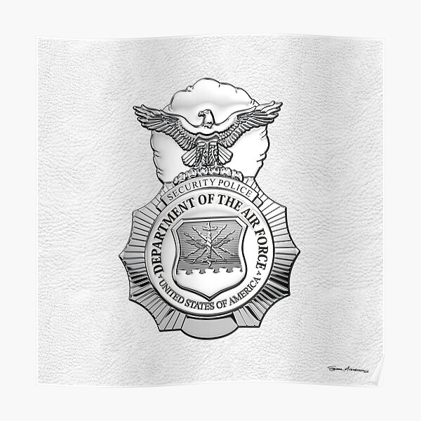 Póster «Fuerzas de seguridad de la Fuerza Aérea de EE. UU. - Insignia ...