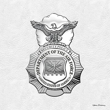 "U.S. Air Force Security Forces - SECFOR Badge over White Leather ...
