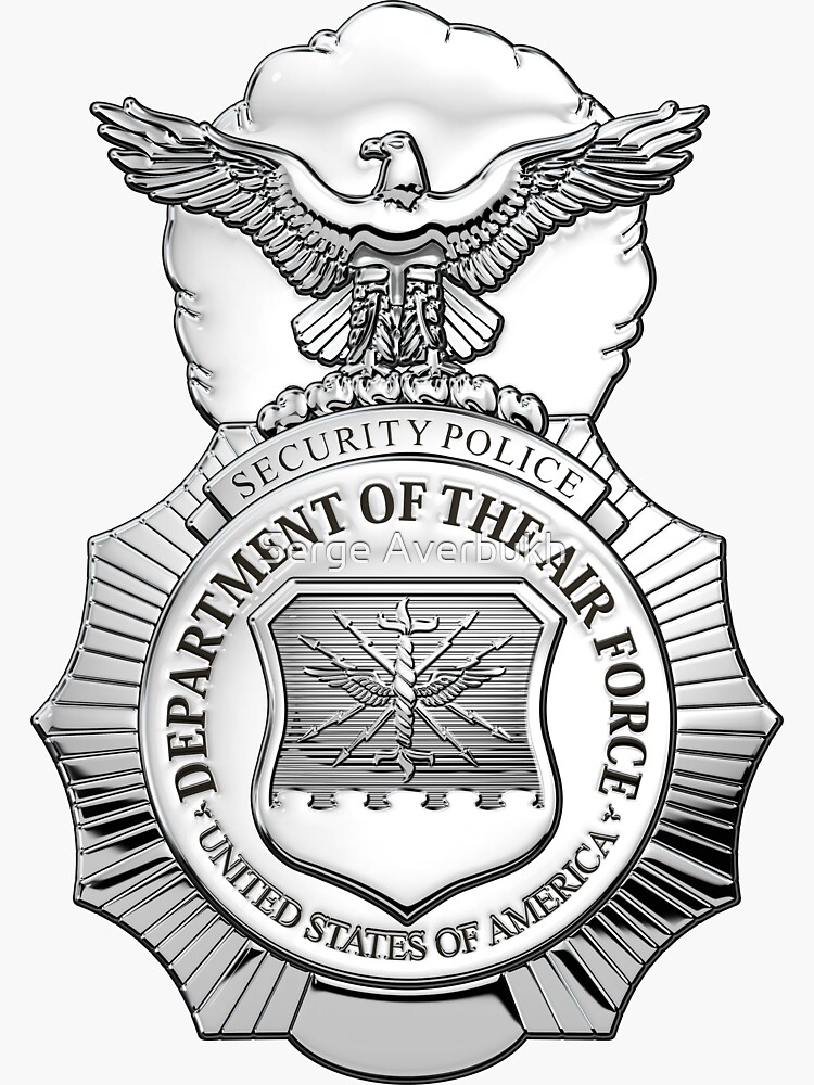 "U.S. Air Force Security Forces - SECFOR Badge over White Leather ...