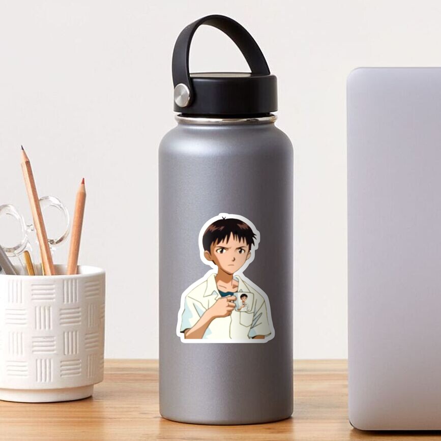 "Cup of Shinji" Sticker by MalloyCup | Redbubble