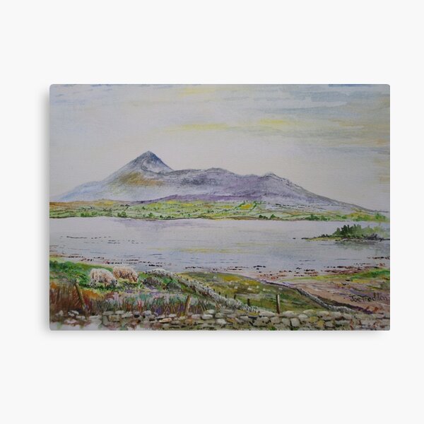 "Croagh Patrick in watercolour" Canvas Print for Sale by joetrodden ...