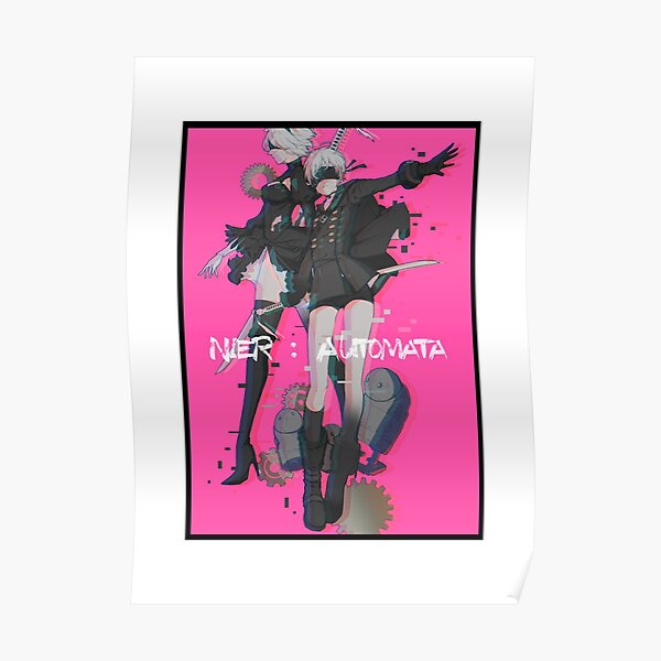 "Nier Automata PINK" Poster by Yivel | Redbubble