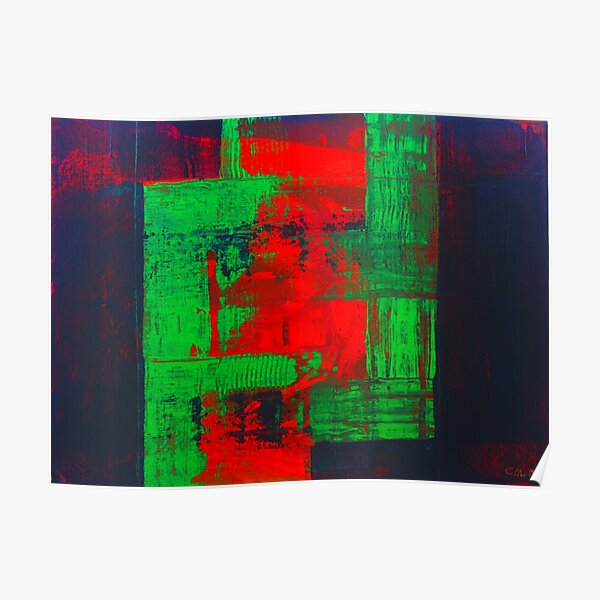 "Green Interlock - Abstract Painting" Poster for Sale by ...