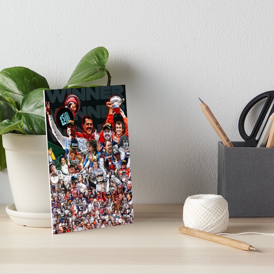 "Every F1 Grand Prix Winner" Art Board Print by TheZestyOranges | Redbubble