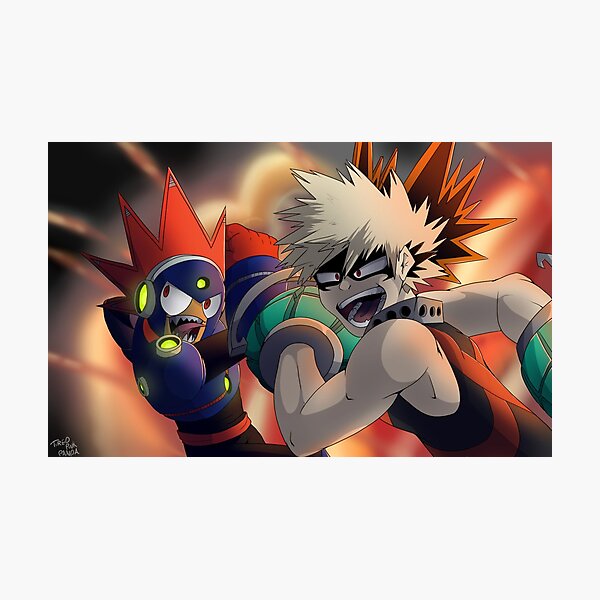 "Megaman/MHA Crossover print" Photographic Print for Sale by ...