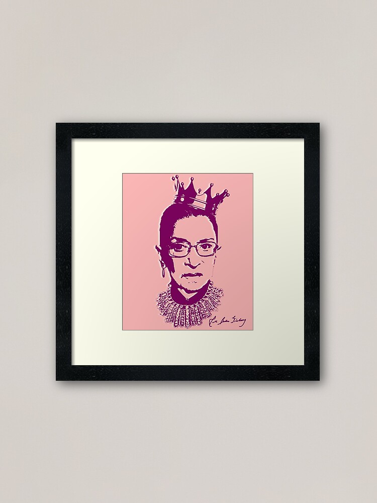 "Ruth Bader Ginsburg Autograph - RBG Signature" Framed Art Print for ...