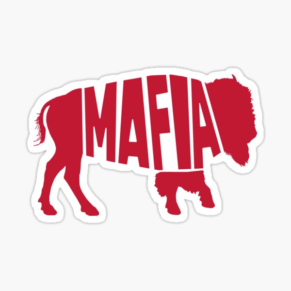 "Red Buffalo Football Mafia" Sticker for Sale by smithfit-gear | Redbubble
