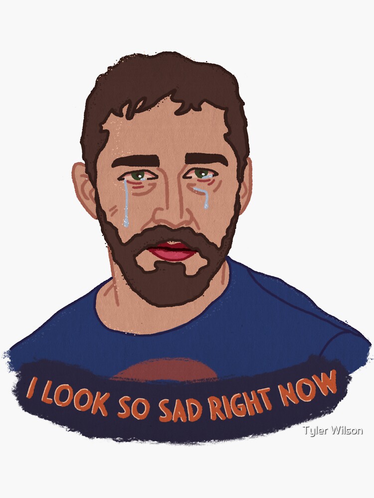 I look so sad”" Sticker for Sale by tbow1991 | Redbubble
