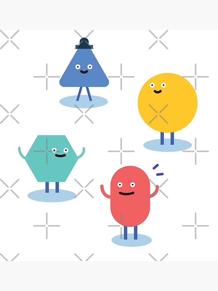 "Hello Shapes!" Poster by tofusan | Redbubble