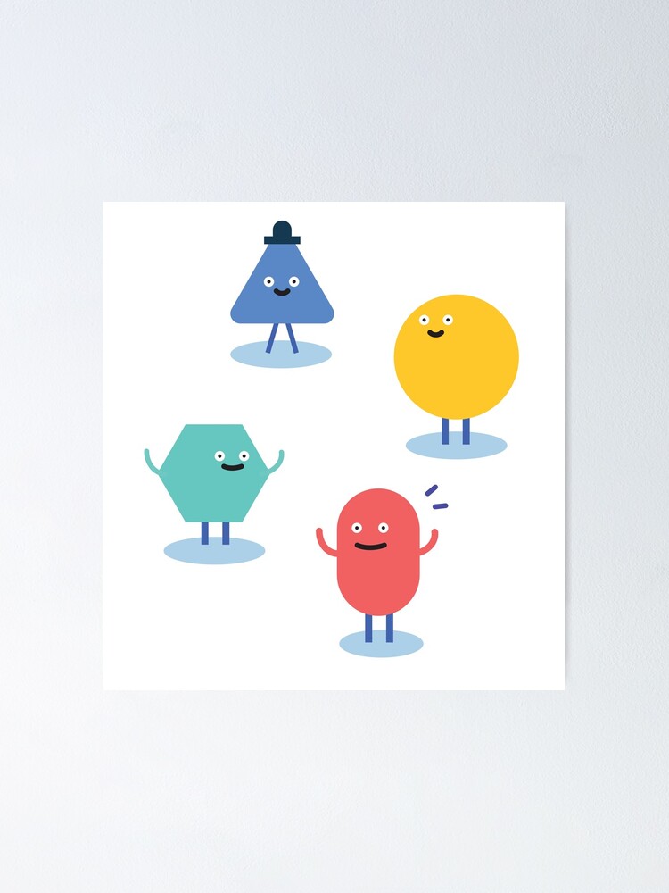 "Hello Shapes!" Poster by tofusan | Redbubble