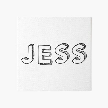 "jess name" Art Board Print for Sale by the-college-gal | Redbubble